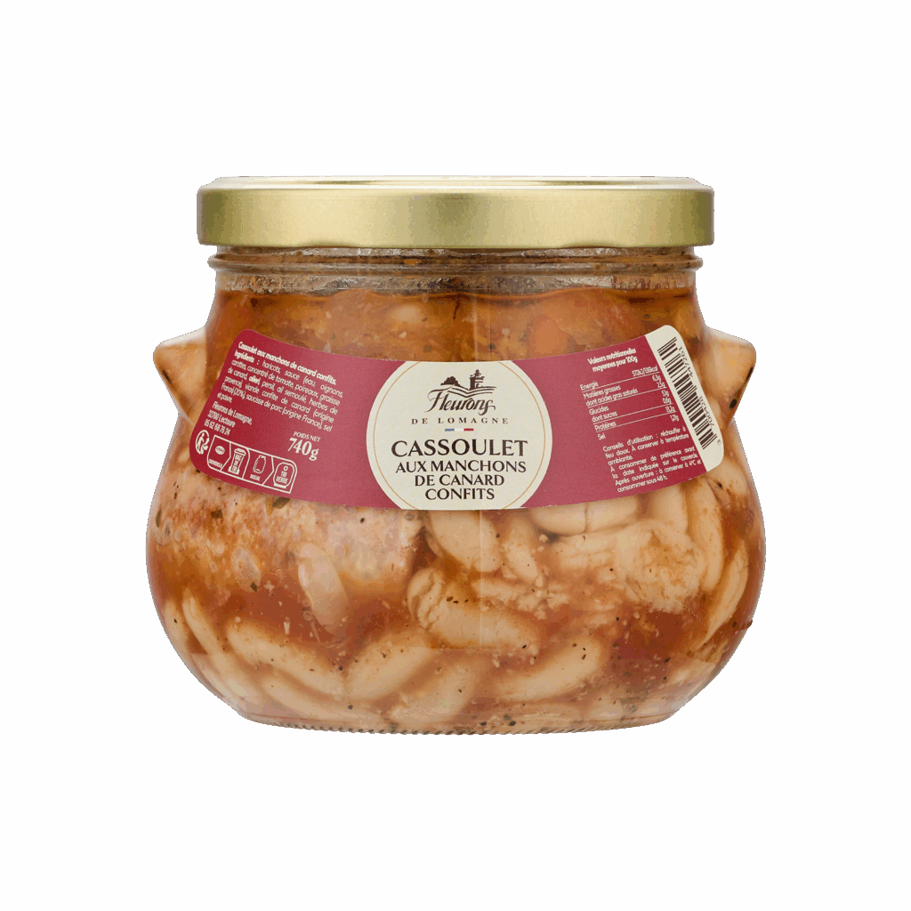Cassoulet aux manchons de canard confits 740g - Fleurons de Lomagne