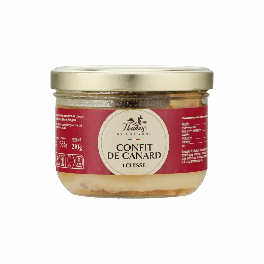 Confit de canard 1 cuisse 385g - Fleurons de Lomagne