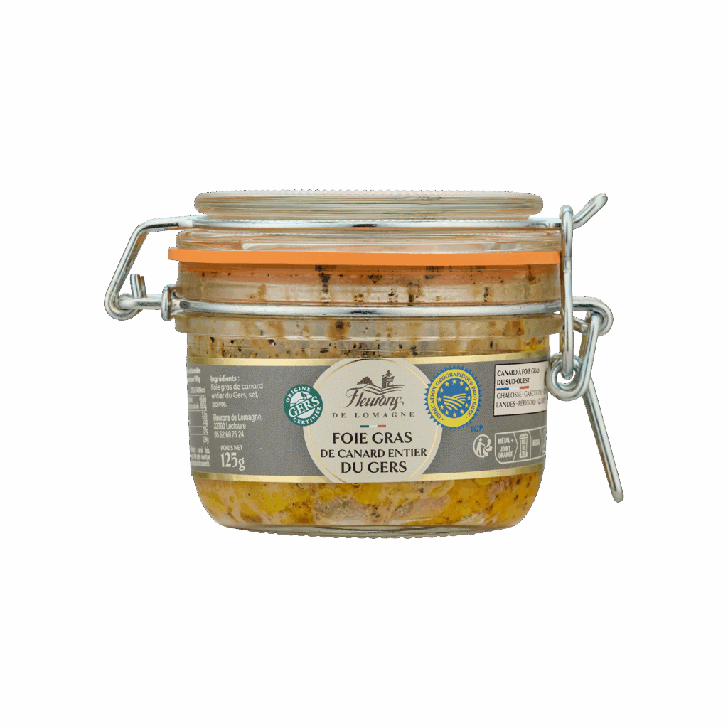 Foie gras de canard entier IGP Gers 125g - Fleurons de Lomagne