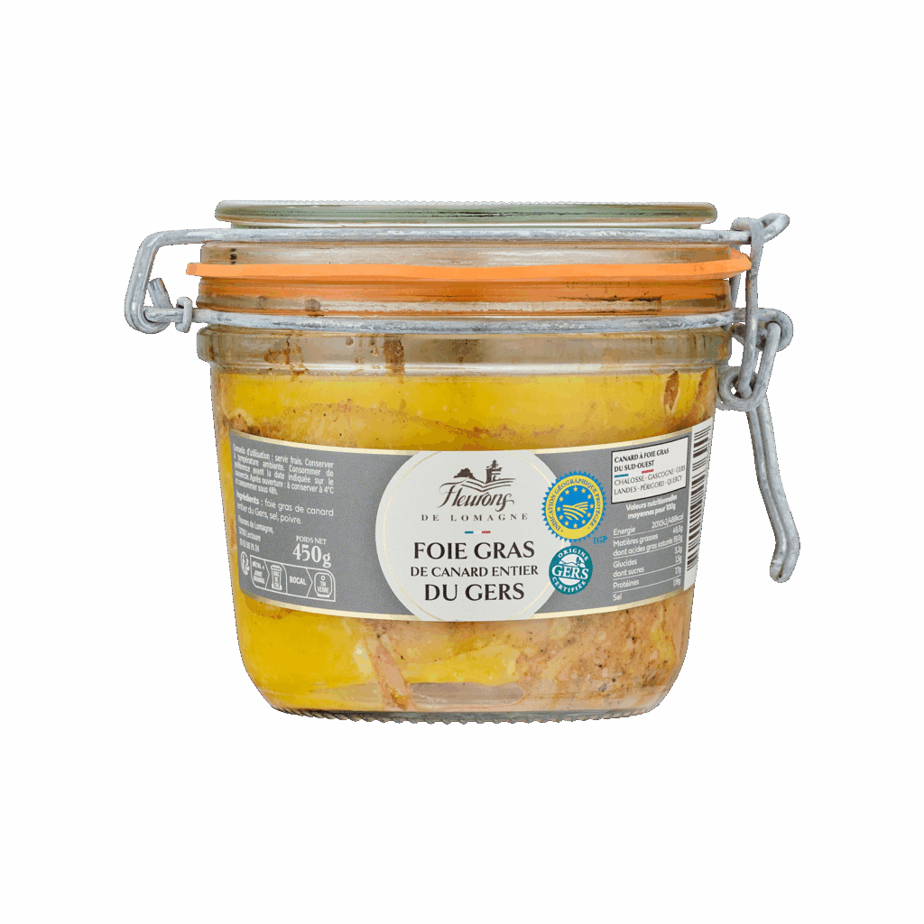 Foie gras de canard entier IGP Gers 450g - Fleurons de Lomagne